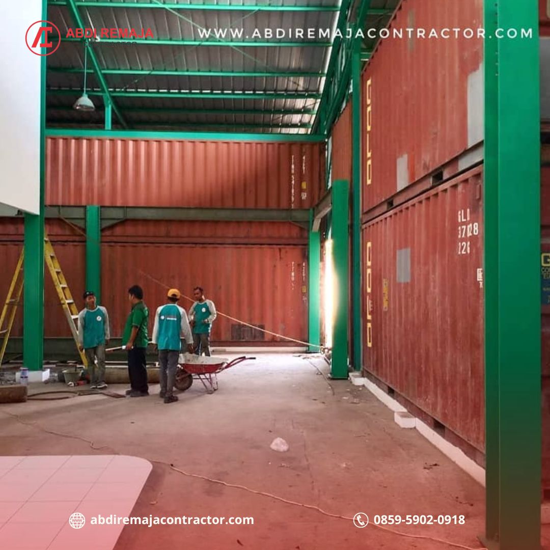 Membuat Gudang Kontainer dengan Konstruksi Baja | ABDI REMAJA CONTRACTOR